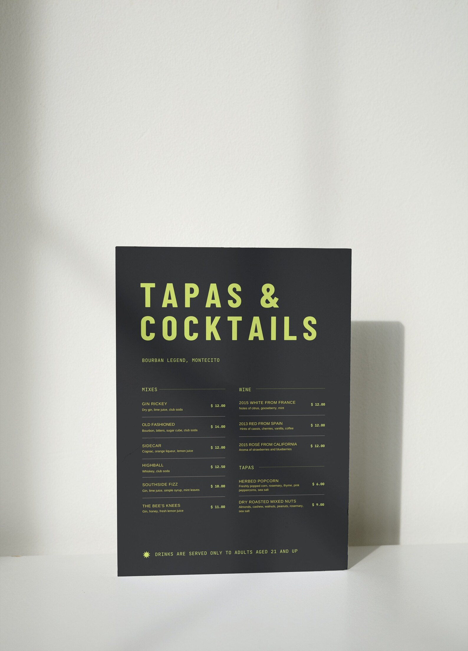 Bold Bar Menu Template Editable Menu Modern Drinks List - Etsy