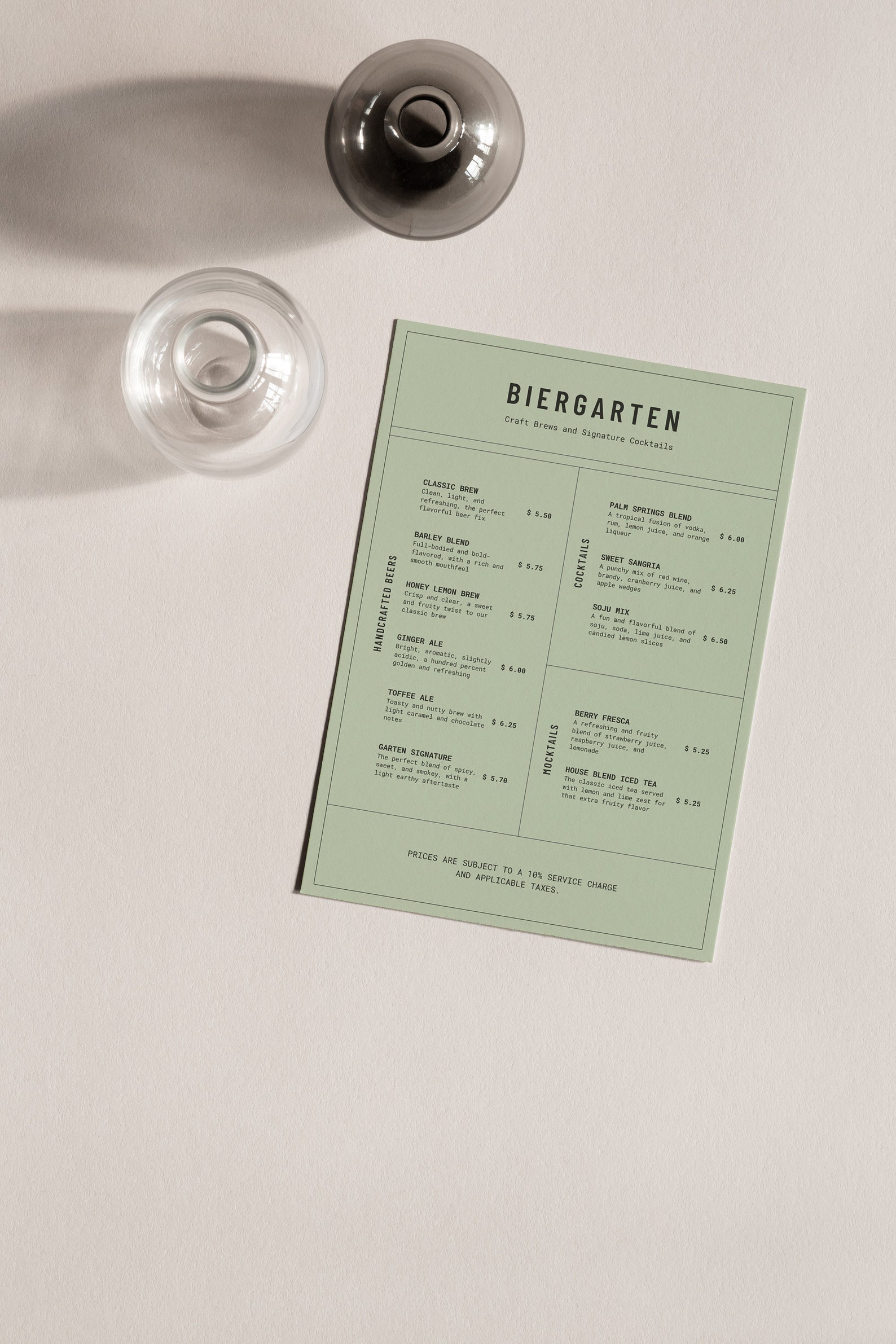 Typographic Bar Menu Template Editable Menu Drinks List Bar Menu Open ...