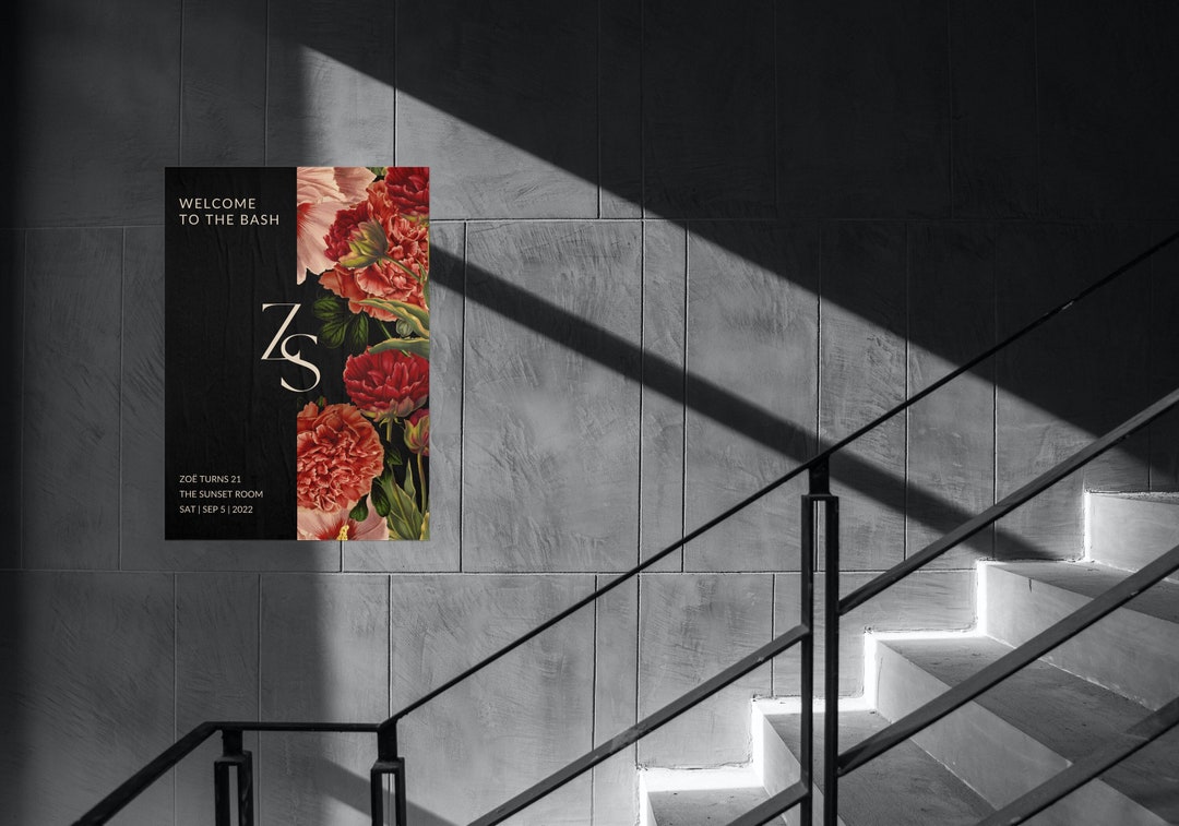 Luxury Floral Event Poster Template | Editable Poster | Modern Event ...