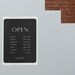 Minimal Store Hours & Open Sign Set Editable Template Editable Poster ...