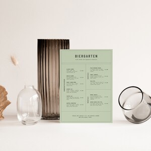 Typographic Bar Menu Template | Editable Menu | Drinks List | Bar Menu ...