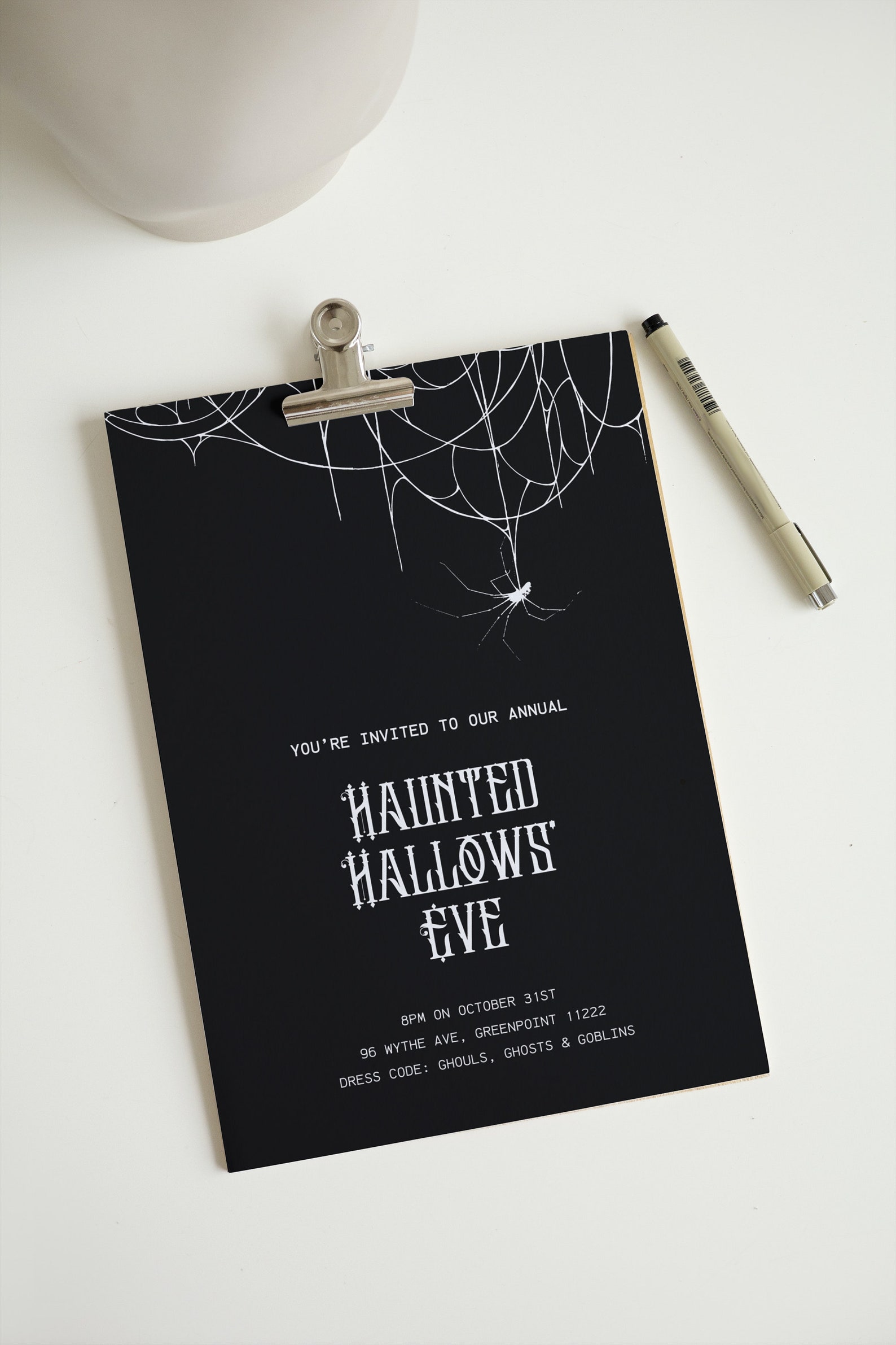 Haunted Halloween Party Invitation Template Editable Invitation ...