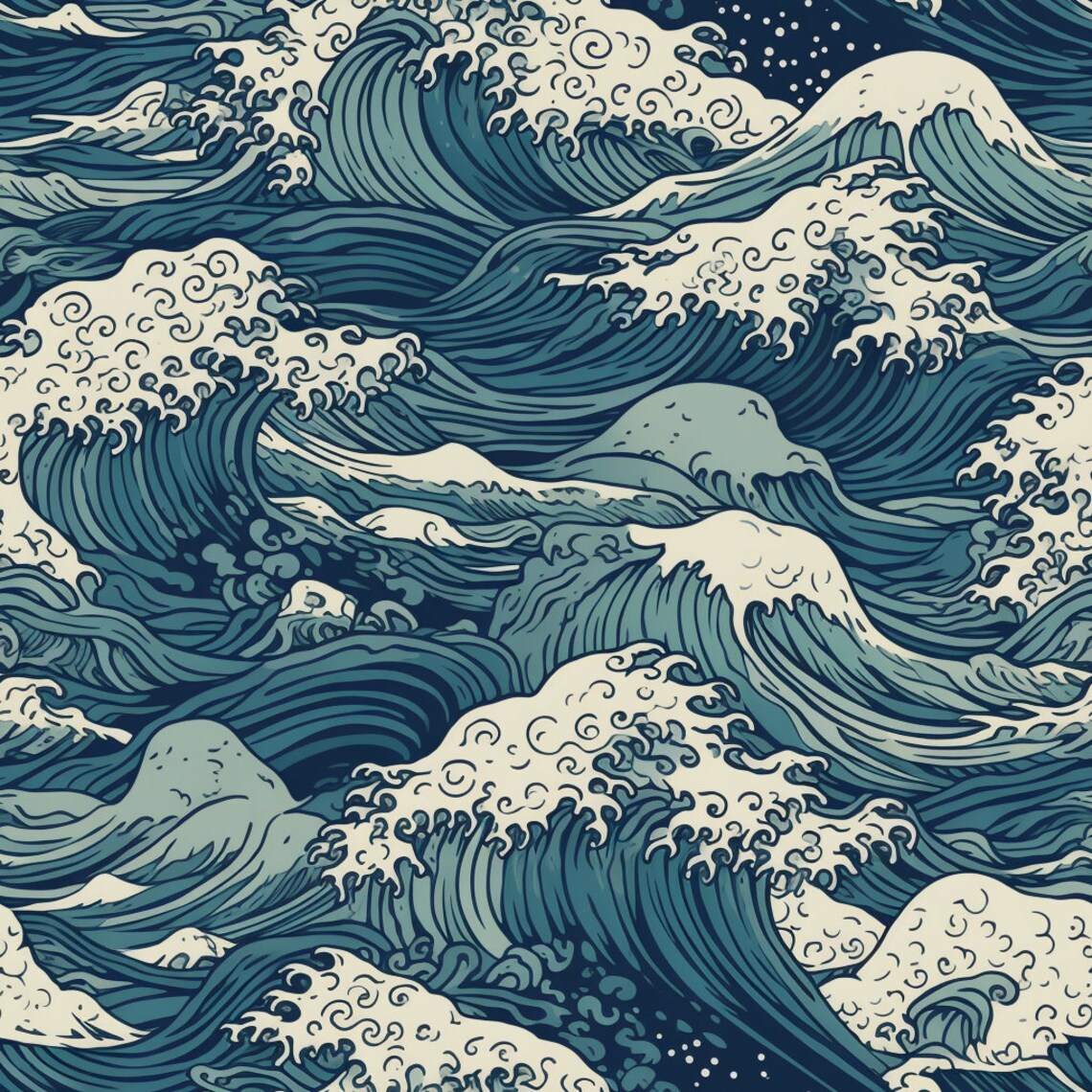 Waves of Japan - Etsy