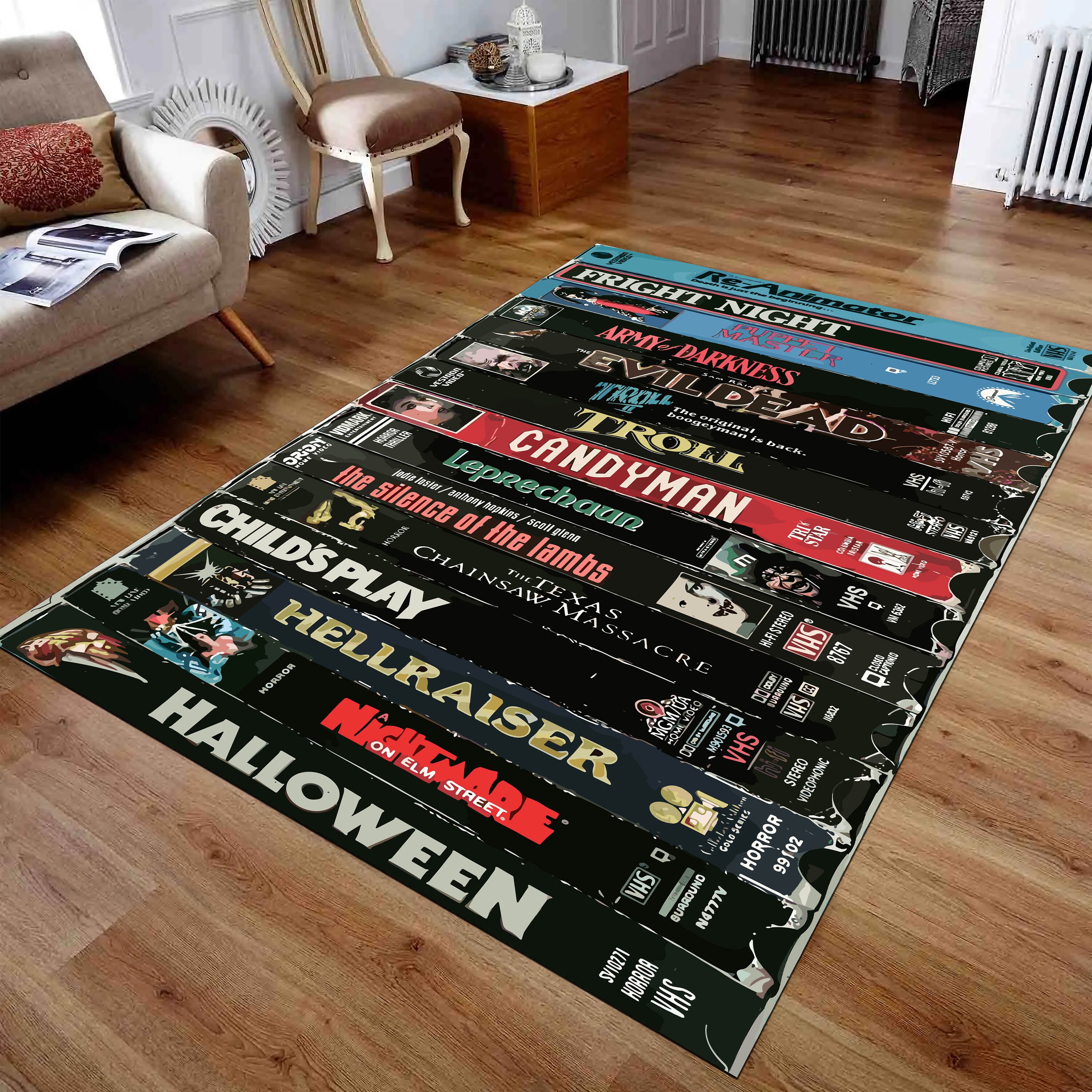 Horror Movie Rughalloween Rug Horror Rug Movie Characters - Etsy
