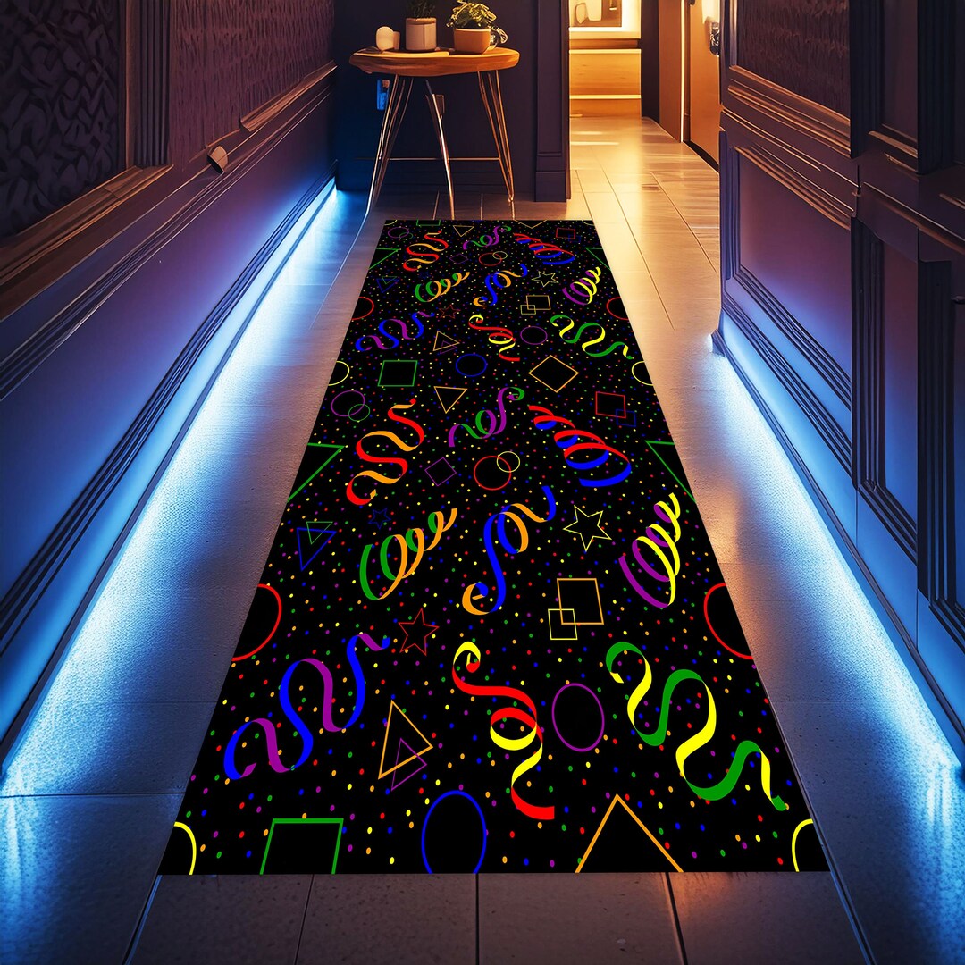 Retro Realistic 90s Arcade Runner Rug, Bowling Alley Rug, Gamer Rug ...