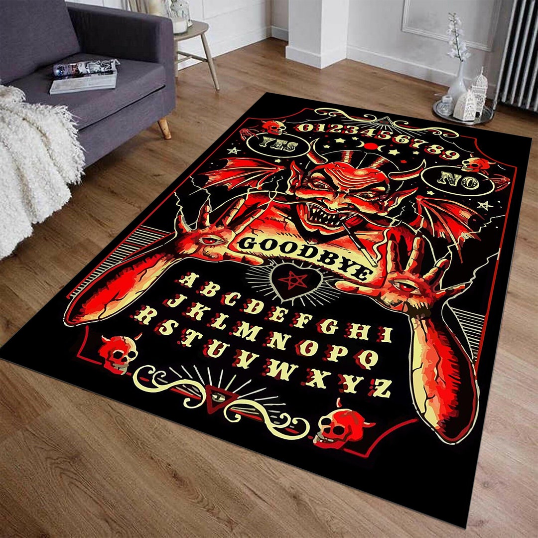 Ouija Board Rug, Call Devil Rug, Horror Rug, Scarry Rug, Rug for Horror ...