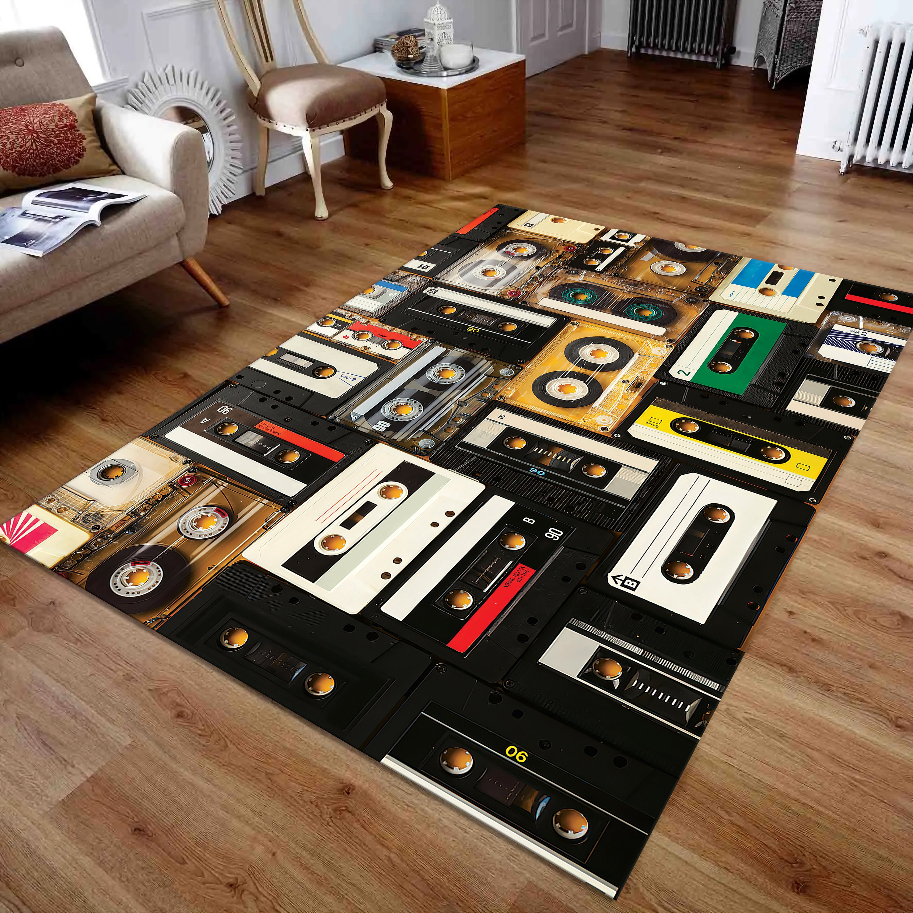 Retro Casette Pattern Rug Music Casette Rug Music Carpet - Etsy
