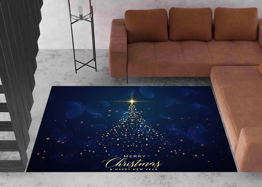 Christmas Tree Rug, Merry Christmas Rug, Christmas Doormat, Christmas ...