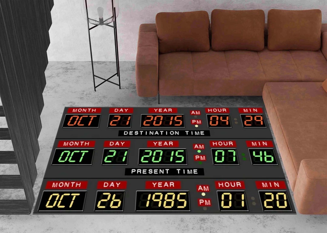 Back to the Future Rug,movie Rug,theatre Rug,concept Rug,time Travel ...