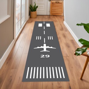 Airport Runway Rug For, Kids Play Area, Plane Lover Rug, Airport Ground ...