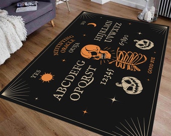 Red Gothic Witch Rug, Bat Rug, Butterfly Rug, Withcy Journal Rug ...