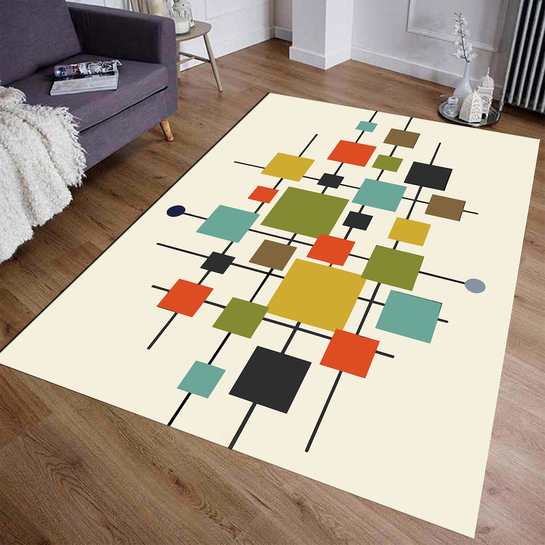 Mid Century Modern Rug, Mid Century Runner Rug, Runner Rug,long Rug ...