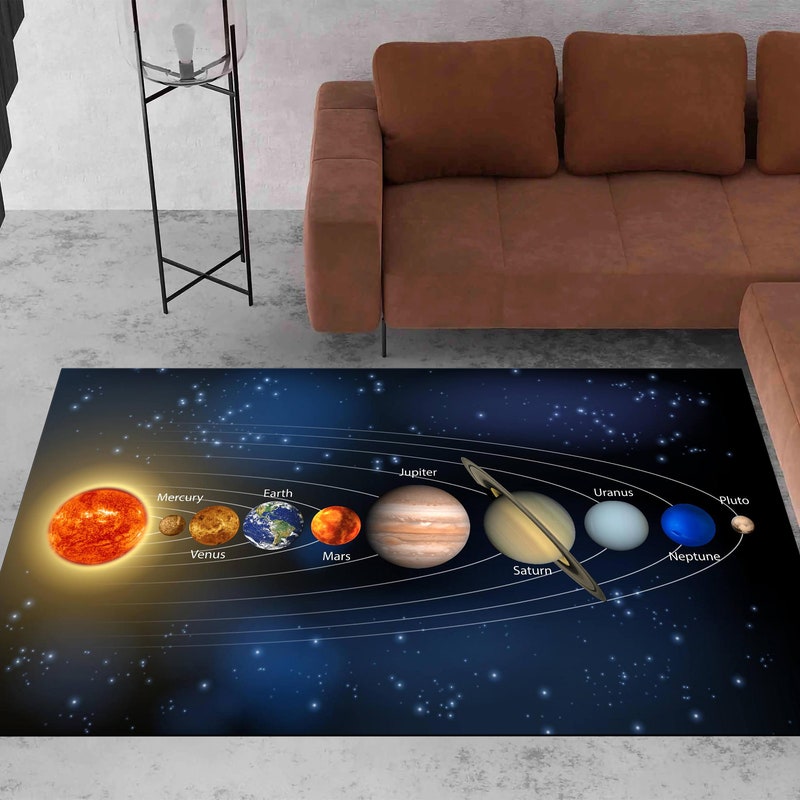 Solar System Space Rug - Etsy
