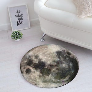 Moon Round Rug, Moon Decor, Moon Rug for Livingroom, Kids Rug, Space ...
