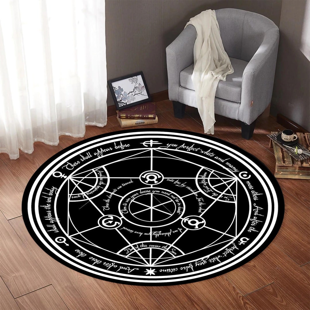 Round Cool Japanese Anime Manga FMA Rug Carpet Room - Etsy