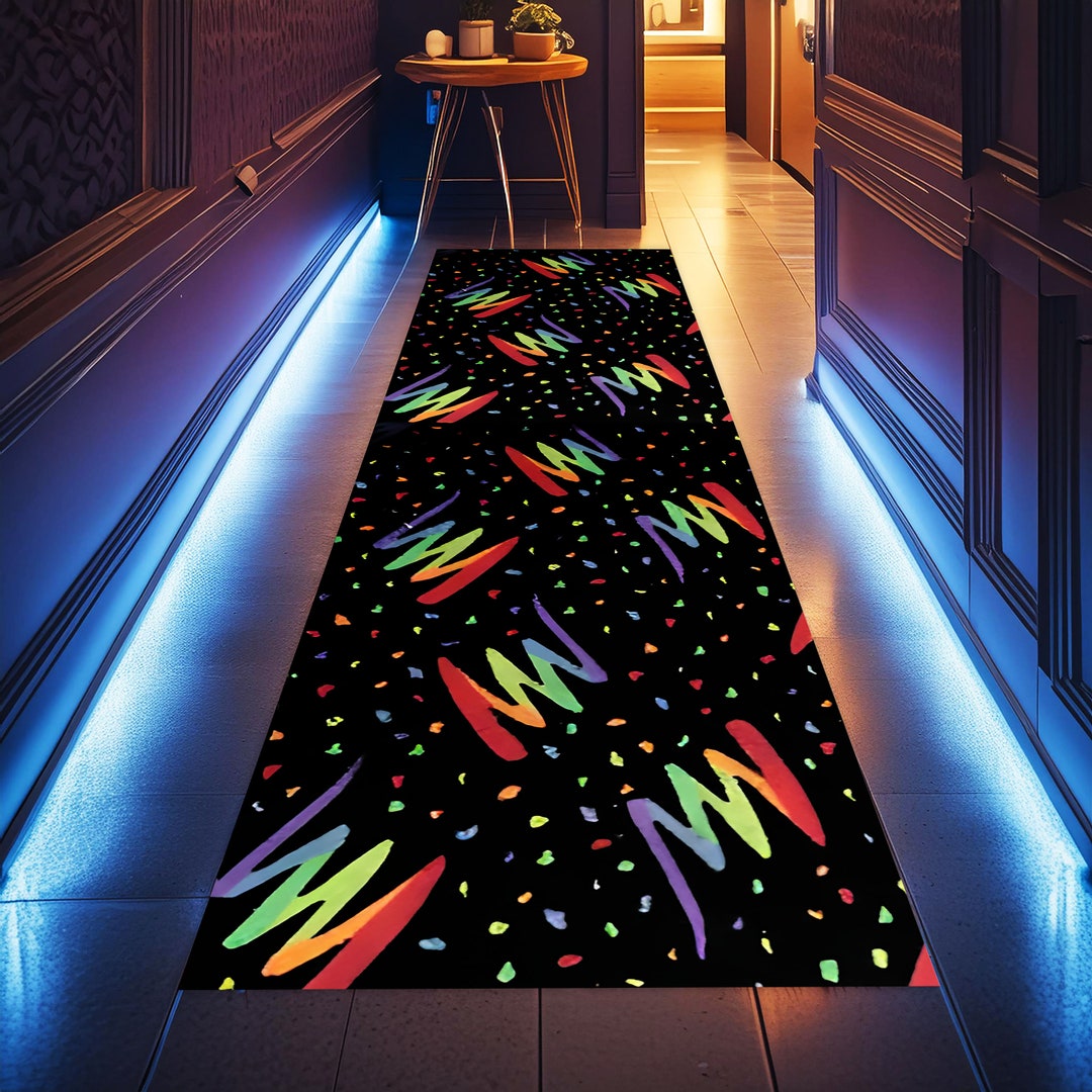 Retro Realistic 90s Arcade Runner Rug, Bowling Alley Rug, Gamer Rug ...