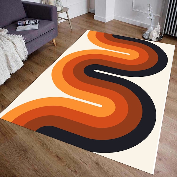 Mid Century Rug - Etsy