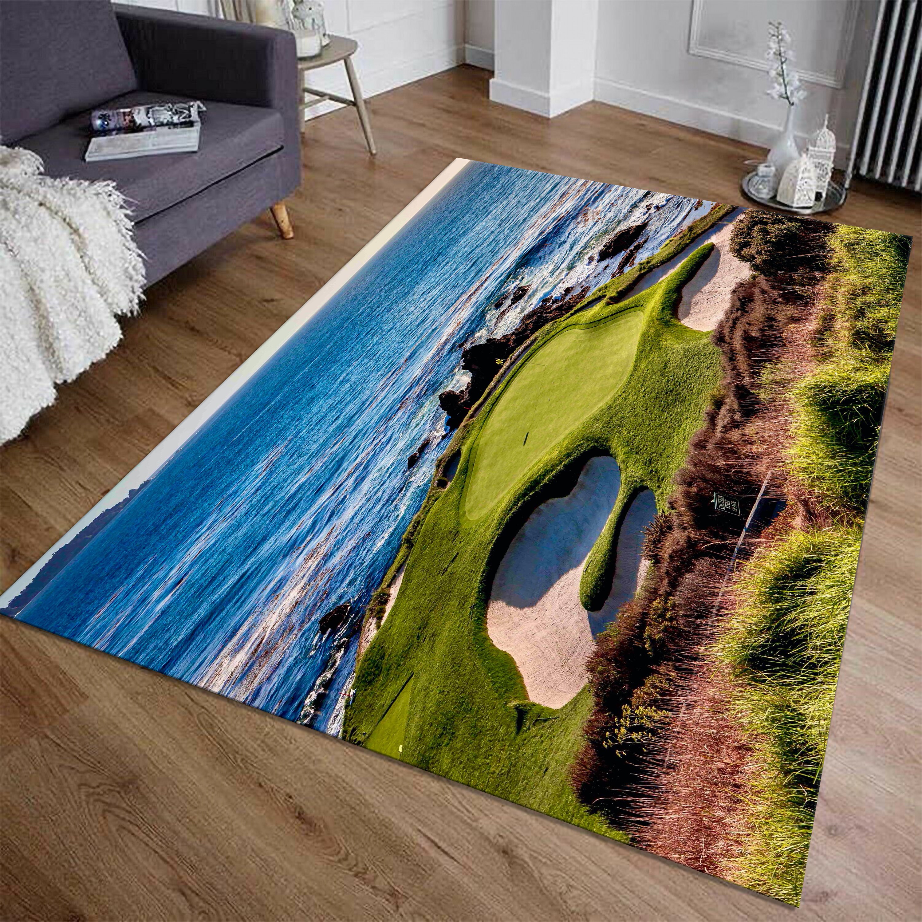 Pebble Beach Golf Links - 7th Hole Impressionism, Ocean Landscape, Golf ...