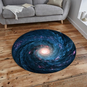 Milky Way Round Rug, Space Rug, Kids Rug, Galaxy Floor Rug, Galaxies ...