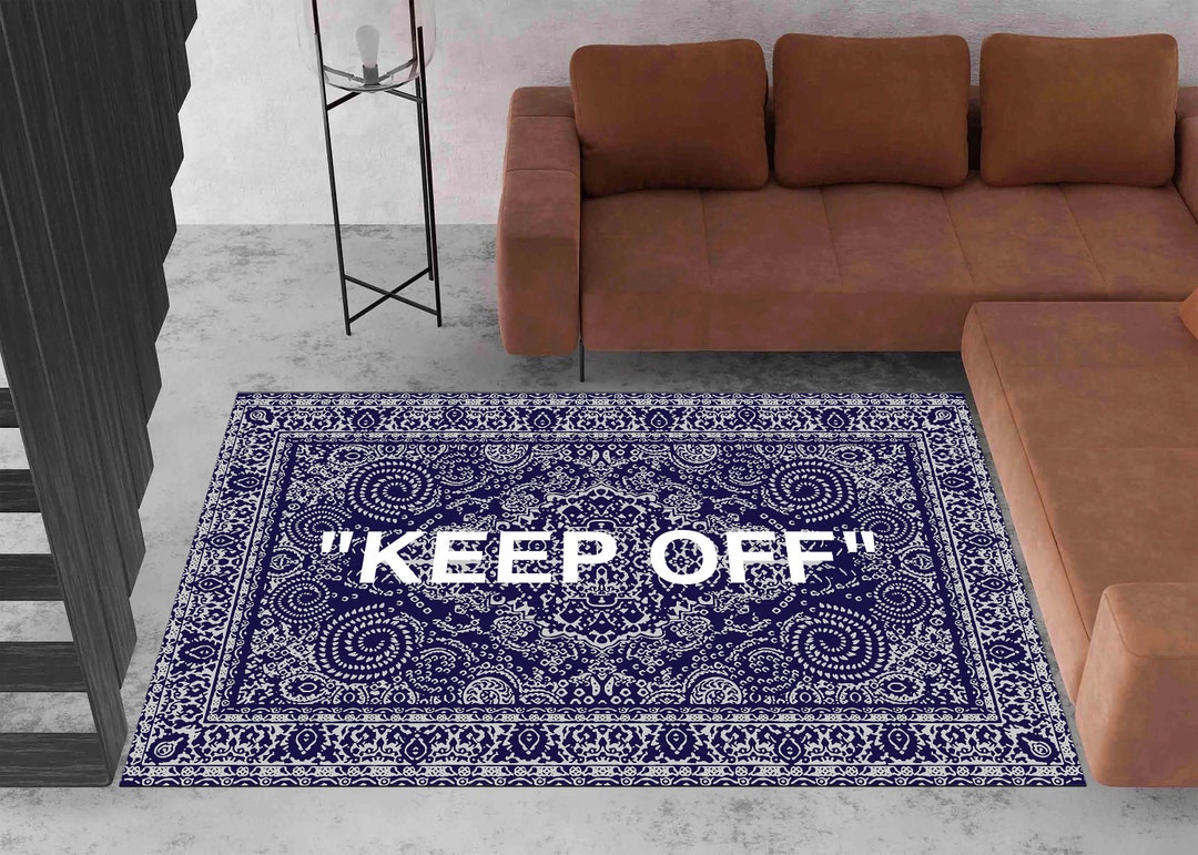 Keep off Rug, Black and White Keep Off, Keep off Decor Rug, Modern Art ...