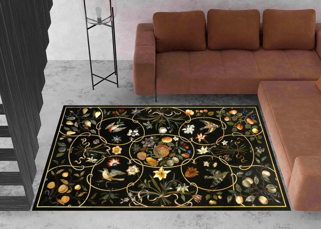 Botanical Rug, Garden Rug,flower Rug,flower Theme Rug,garden Pattern ...