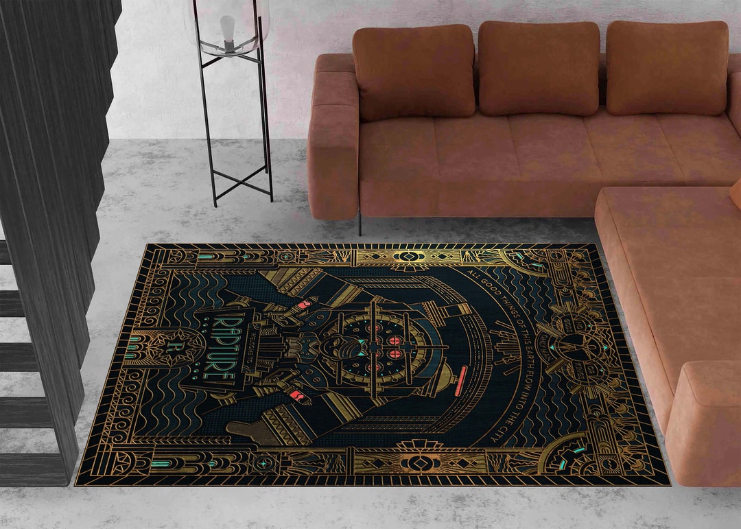 Video Game Bioshock Welcome Rapture Rug, Bioshock Area Rug, Living Room ...