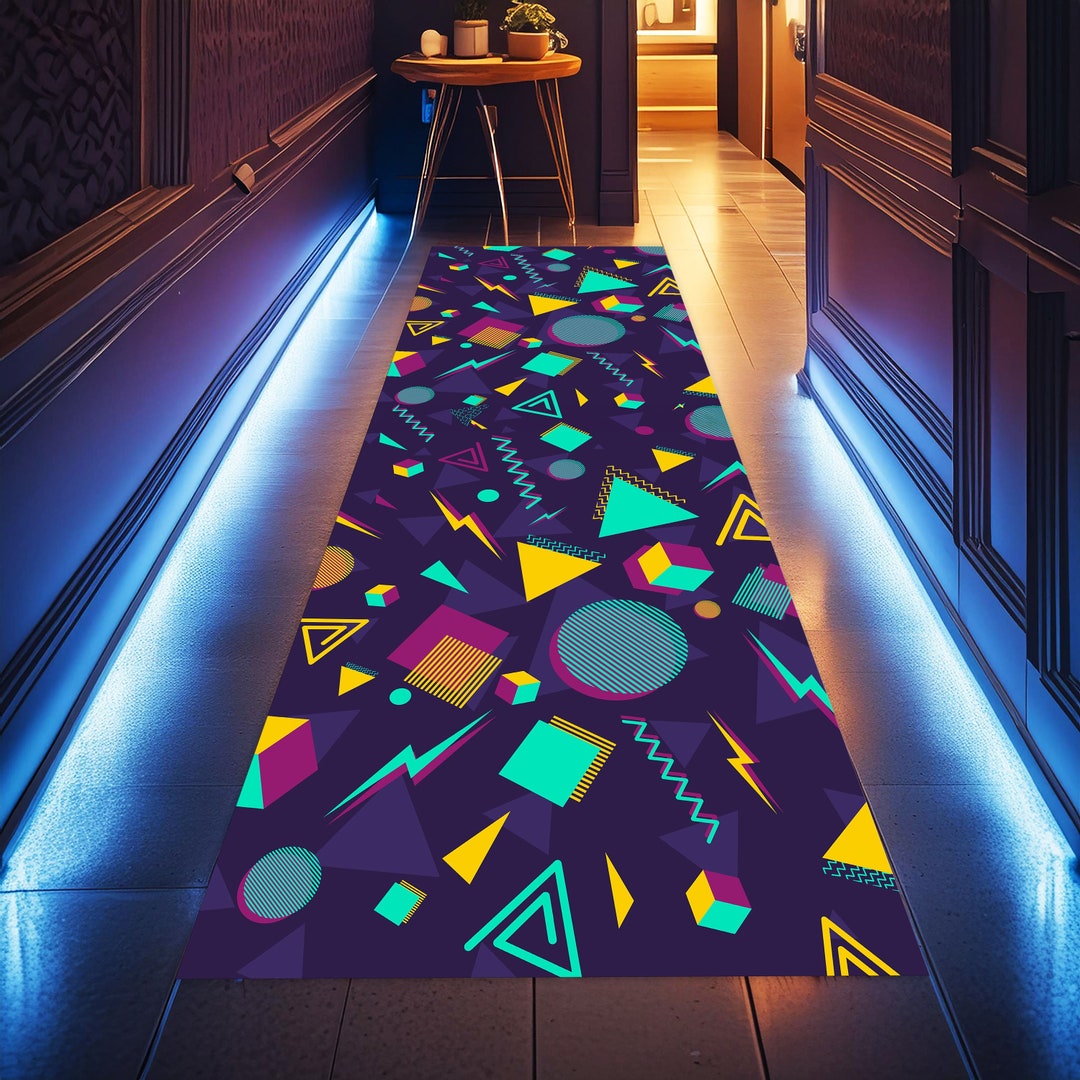 Retro Realistic 90s Arcade Runner Rug, Bowling Alley Rug, Gamer Rug ...