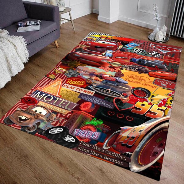 Lightning Mcqueen Rug - Etsy