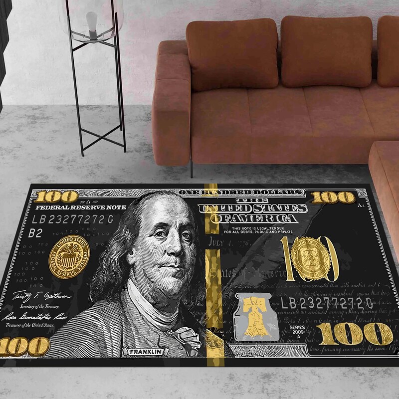 100 Dollar Bill Rug - Etsy
