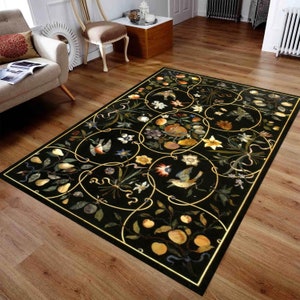 Botanical Rug, Garden Rug,flower Rug,flower Theme Rug,garden Pattern ...