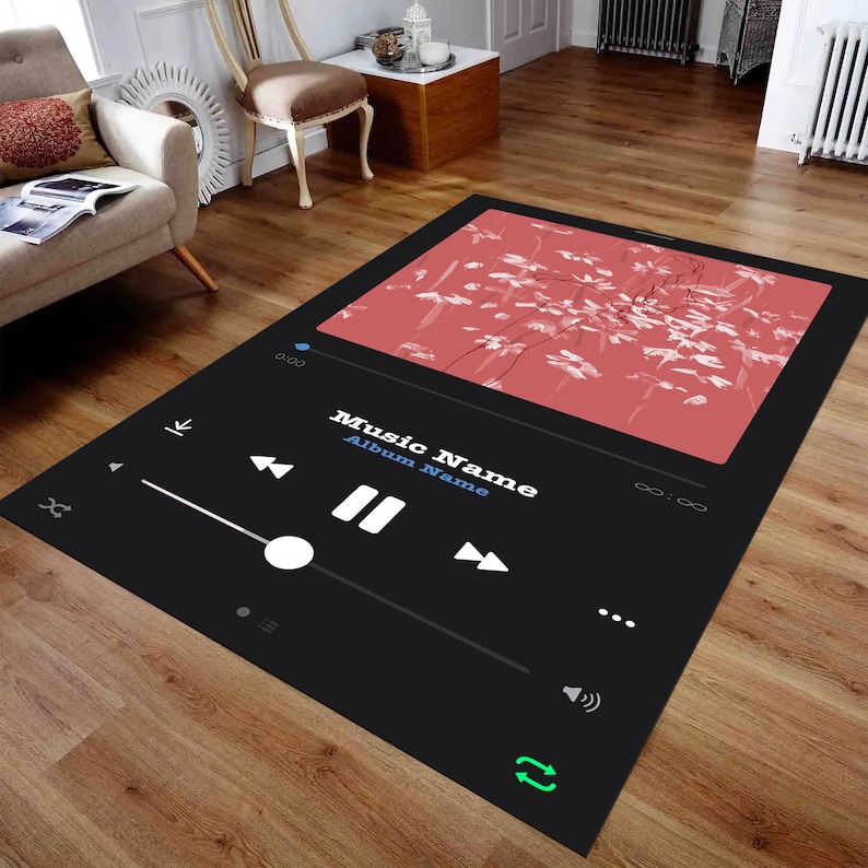 Personalized Rug, Custom Rug, Personalized Song Plaque Carpet, Designer ...