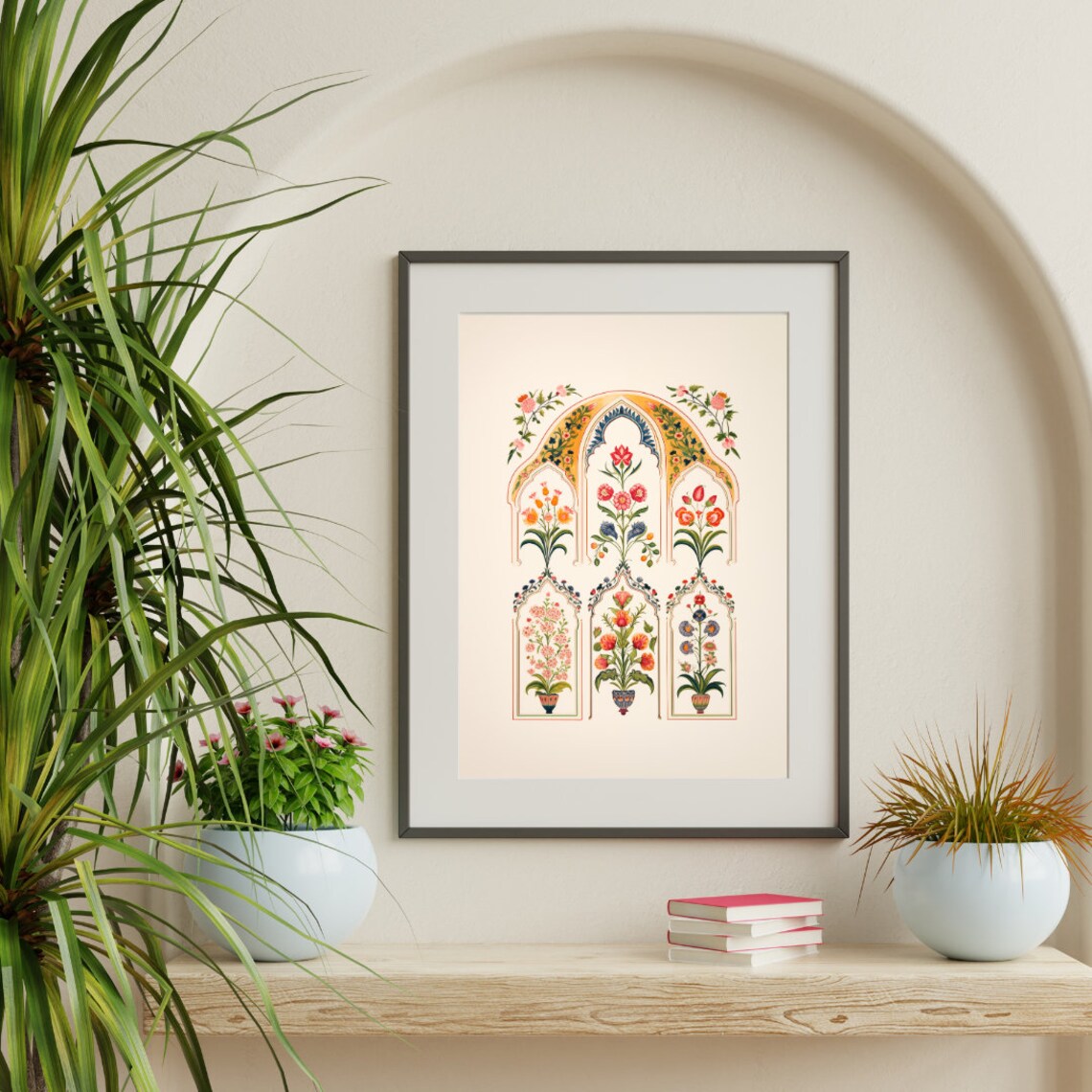 Pichwai Painting Indian Floral Frame Motifs Home Wall Decor Digital ...