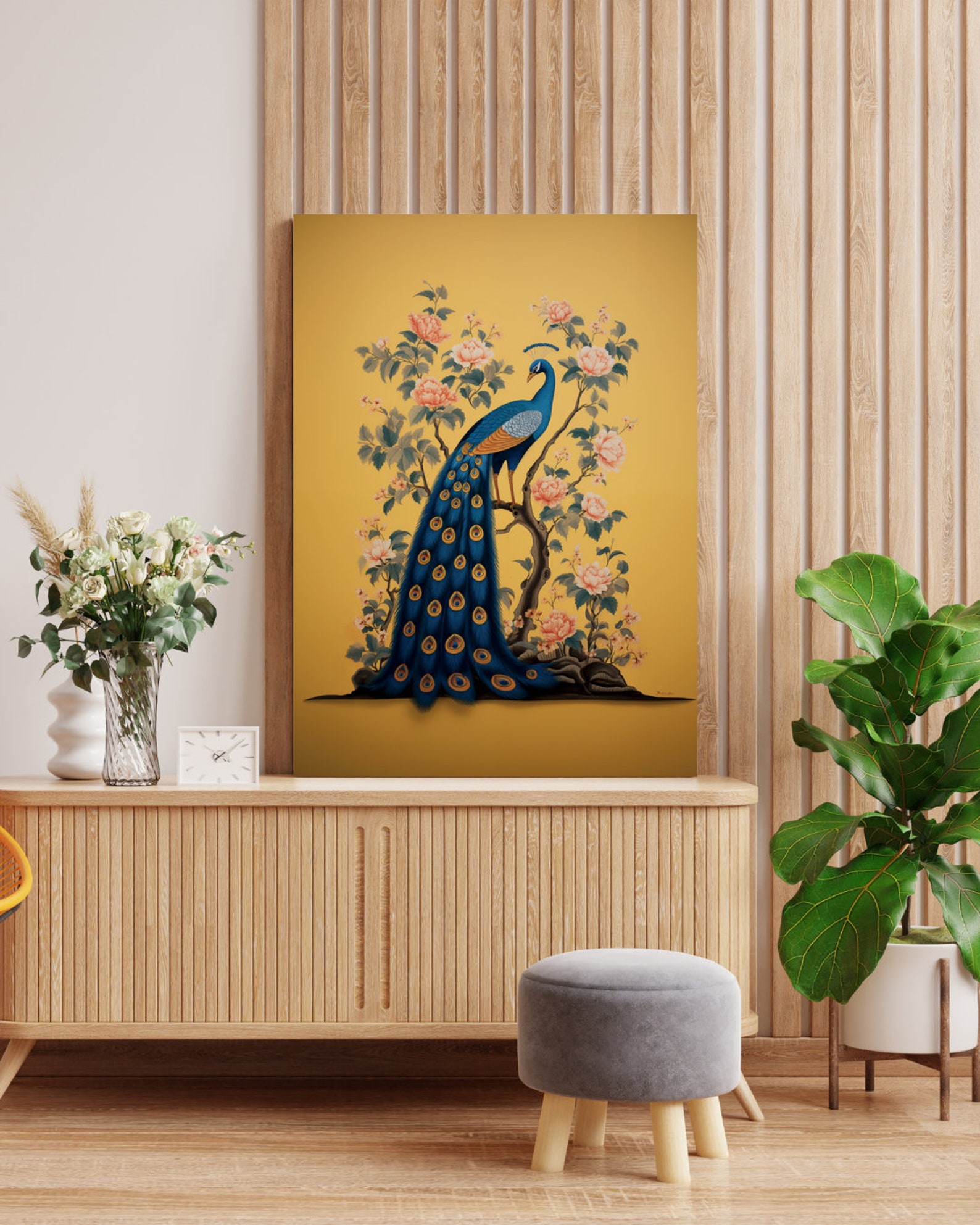 Indian Peacock Art Vibrant Indian Art Pichwai Painting Colorful Indian ...