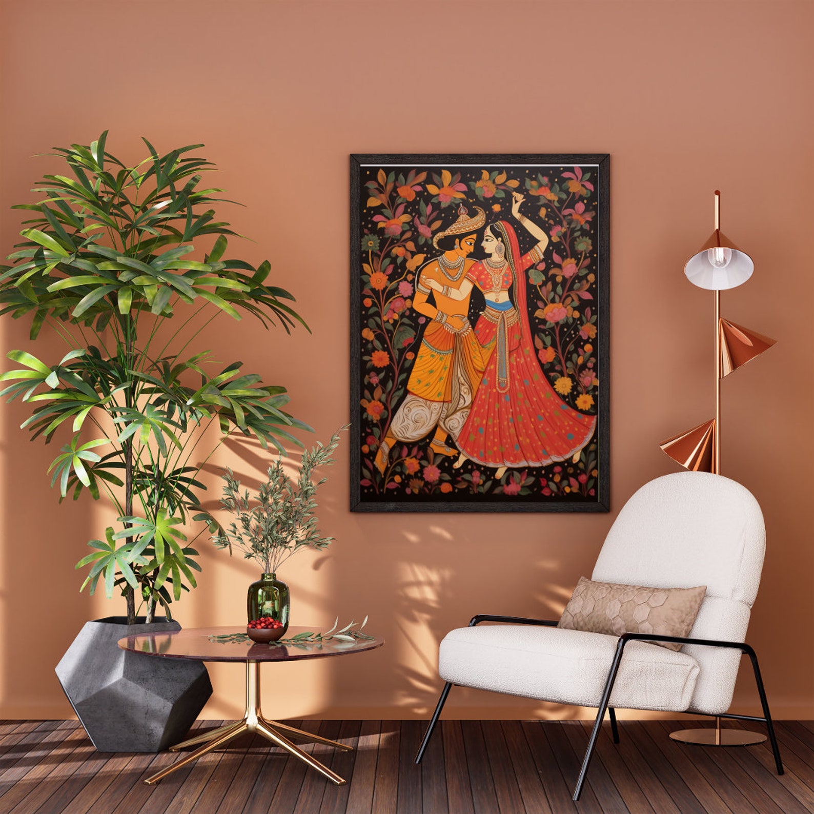 Set of 3 Indian Folk Art Pichwai Painting Indian Bird Art - Etsy