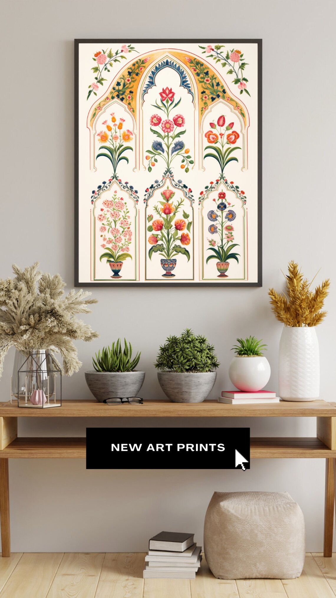 Pichwai Painting Indian Floral Frame Motifs Home Wall Decor - Etsy
