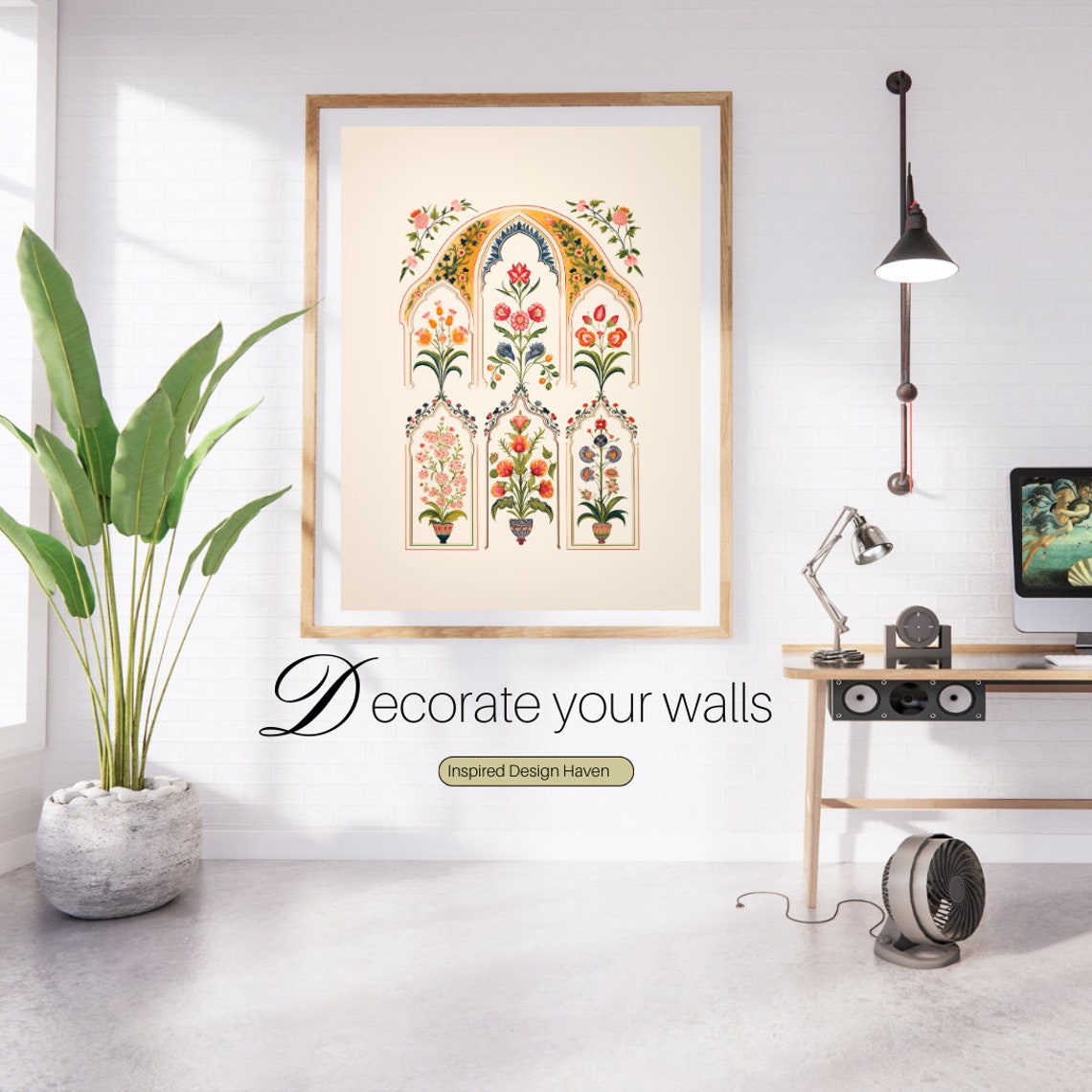Pichwai Painting Indian Floral Frame Motifs Home Wall Decor Digital ...