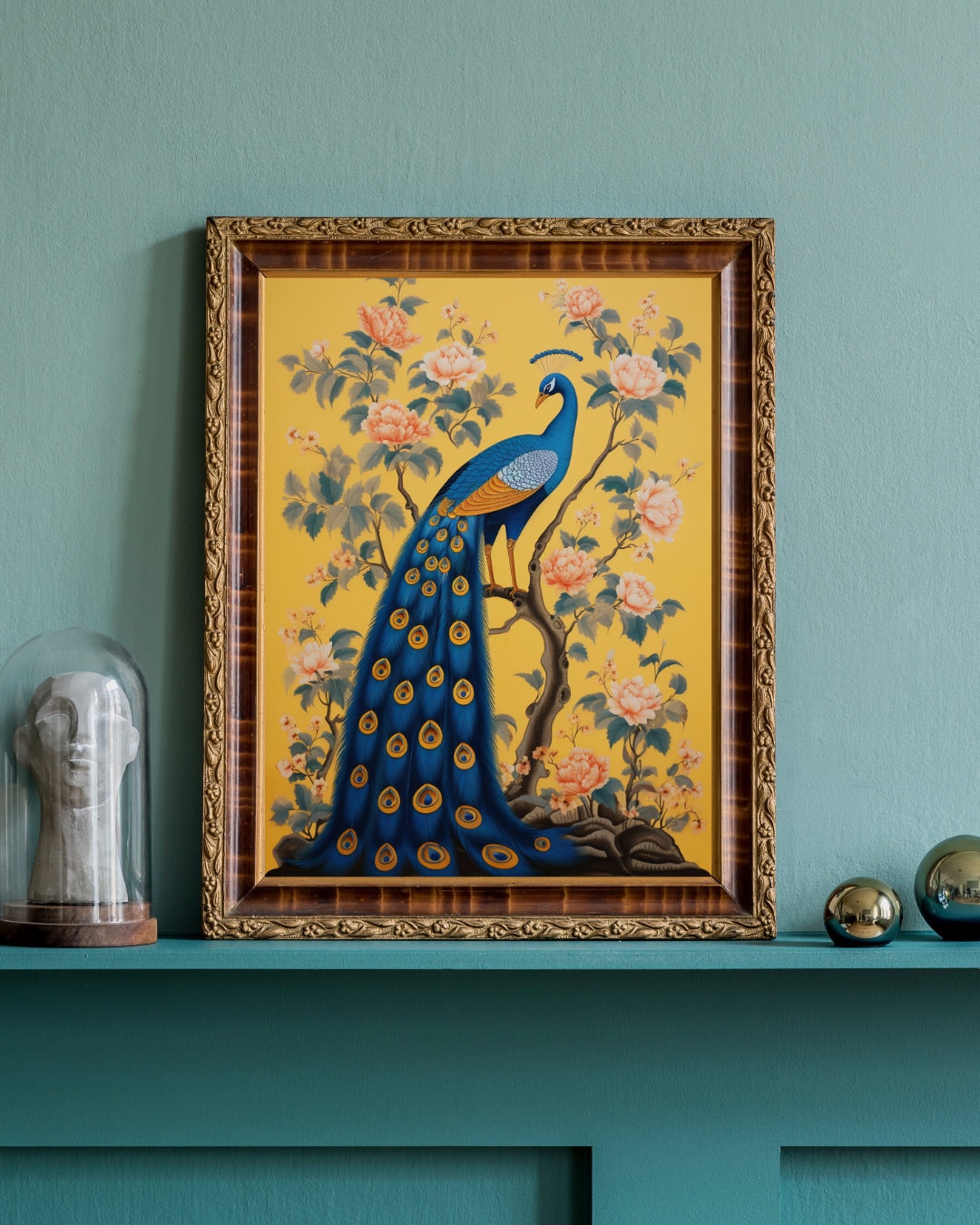 Indian Peacock Art Vibrant Indian Art Pichwai Painting - Etsy
