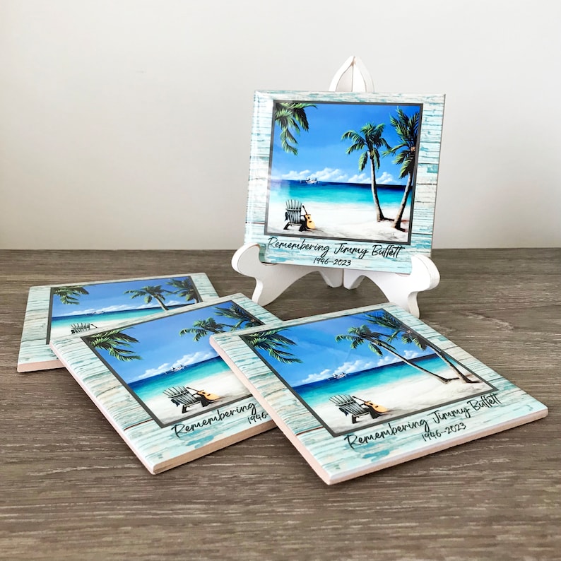 Coasters, Jimmy Buffett, Ceramic Tile, Nautical Gifts, Coastal Gifts ...