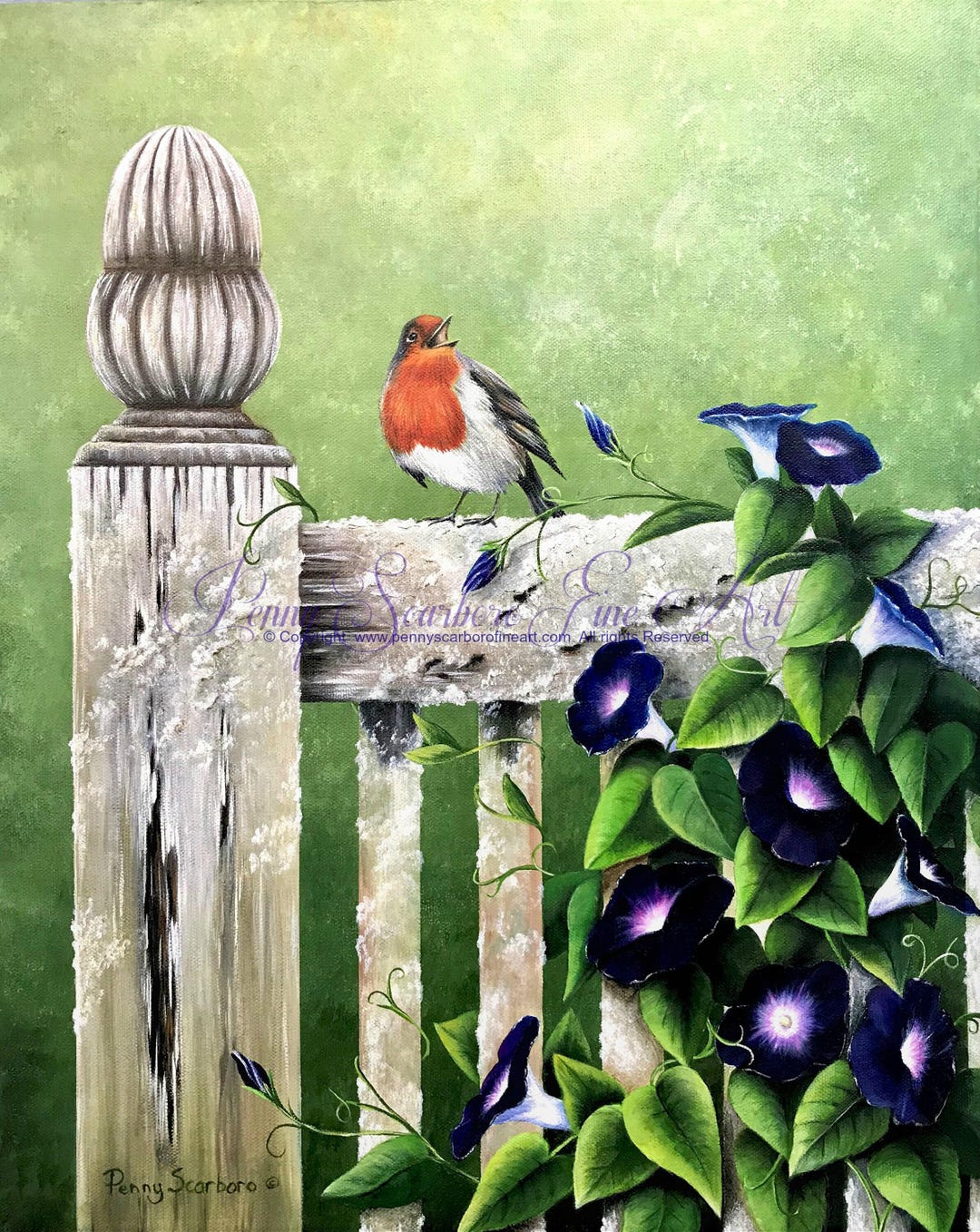 Songbird Art, Bird Art, Original Painting of Songbird, Nature ...