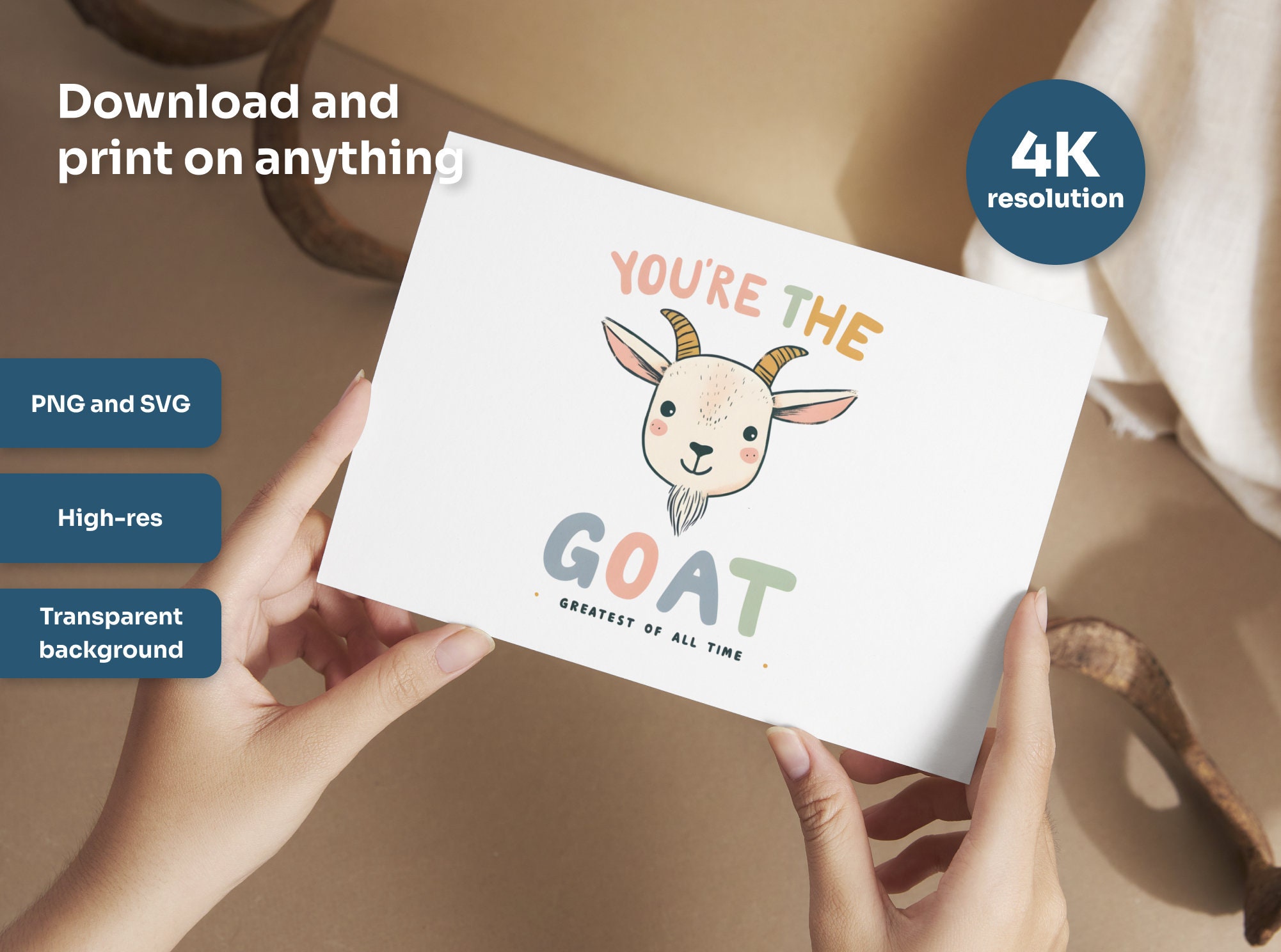 Greatest of All Time - GOAT PNG SVG | Cute Goat Digital Image | Print ...