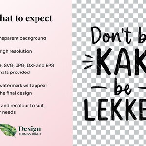 Don't Be Kak, Be Lekker SVG PNG | Funny South African Saying Digital ...