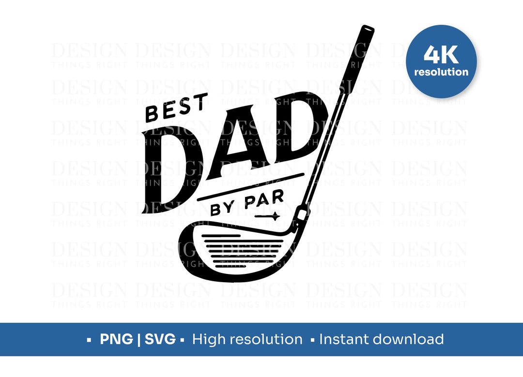 Best Dad by Par - Perfect Gift for Golf-loving Dads, Printable ...