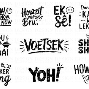 South Africa SVG Bundle | 10 Funny South African Quotes | Afrikaans ...