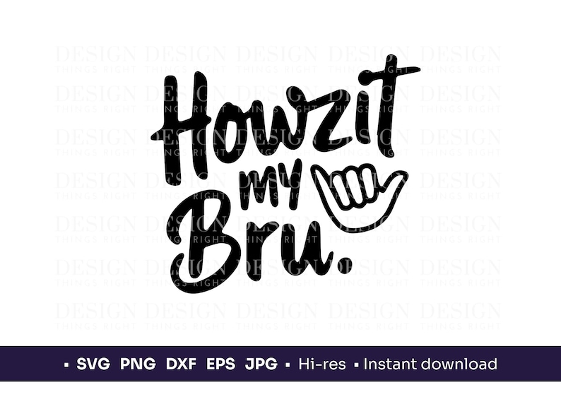 Howzit My Bru SVG PNG | South African Saying Digital Design | Cricut ...