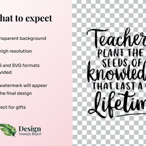 Teachers Plant the Seeds of Knowledge SVG PNG | Teacher Appreciation ...