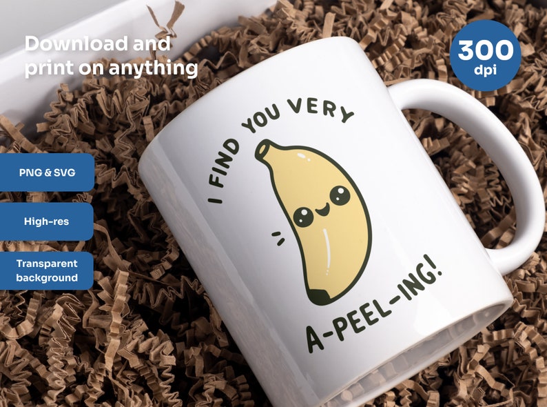 Cute Banana Pun | Digital Download SVG, PNG - Cute Food Pun ...