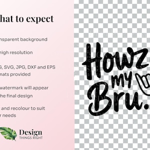 Howzit My Bru SVG PNG | South African Saying Digital Design | Cricut ...