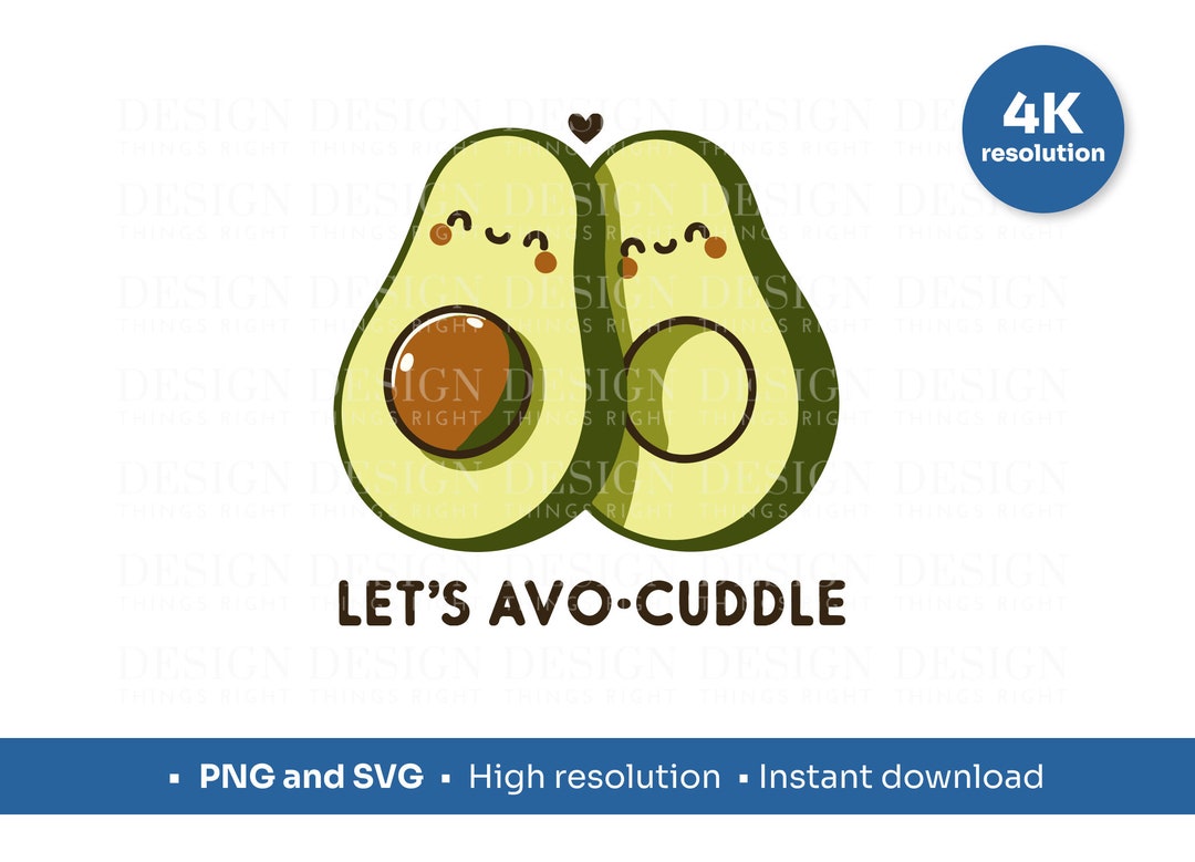 Cute Avocado Pun | Digital Download SVG, PNG - Cute Food Pun ...