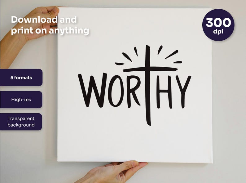 Worthy SVG PNG | Christian Faith Digital Design | Religious ...