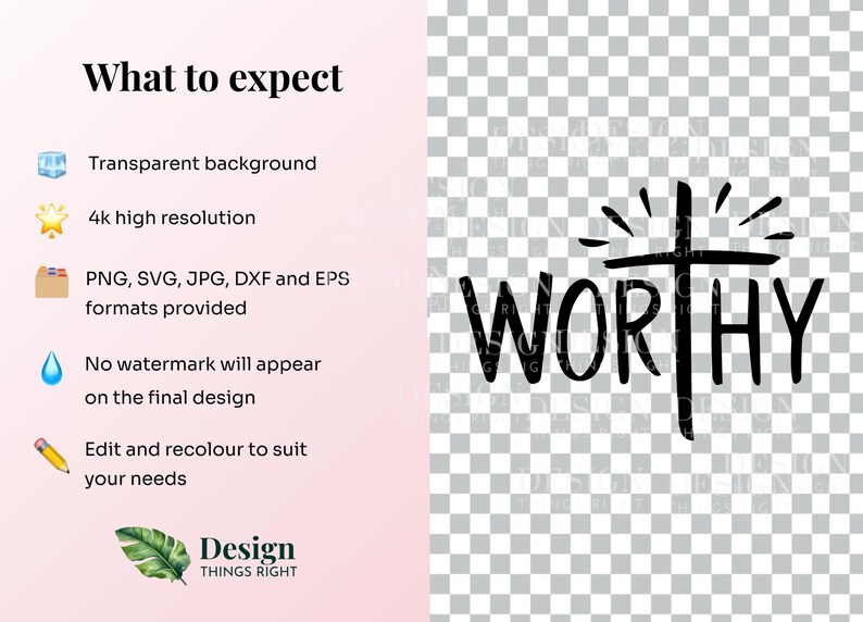 Worthy SVG PNG | Christian Faith Digital Design | Religious ...